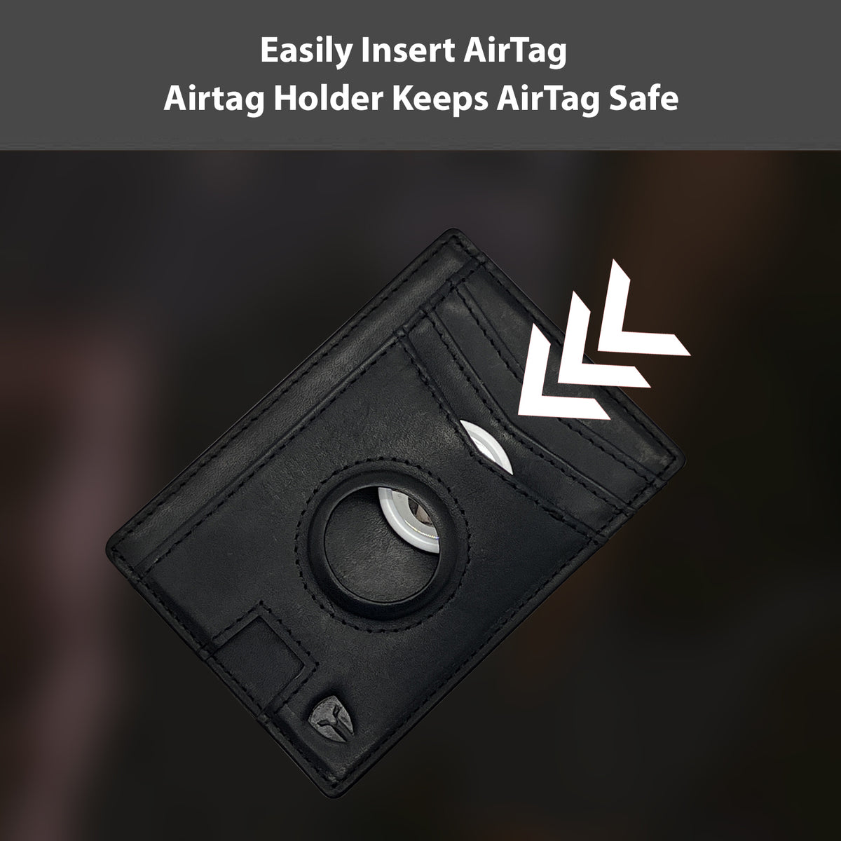 Slim Minimalist AirTag Wallet with Built-in AirTag holder - Bryker Hyde
